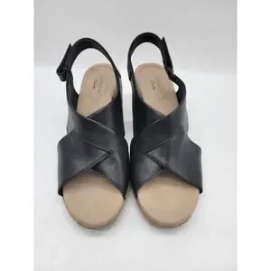 Clarks | Shoes | Collection By Clarks Womens 9 Sling Back Wedge Sandals ...
